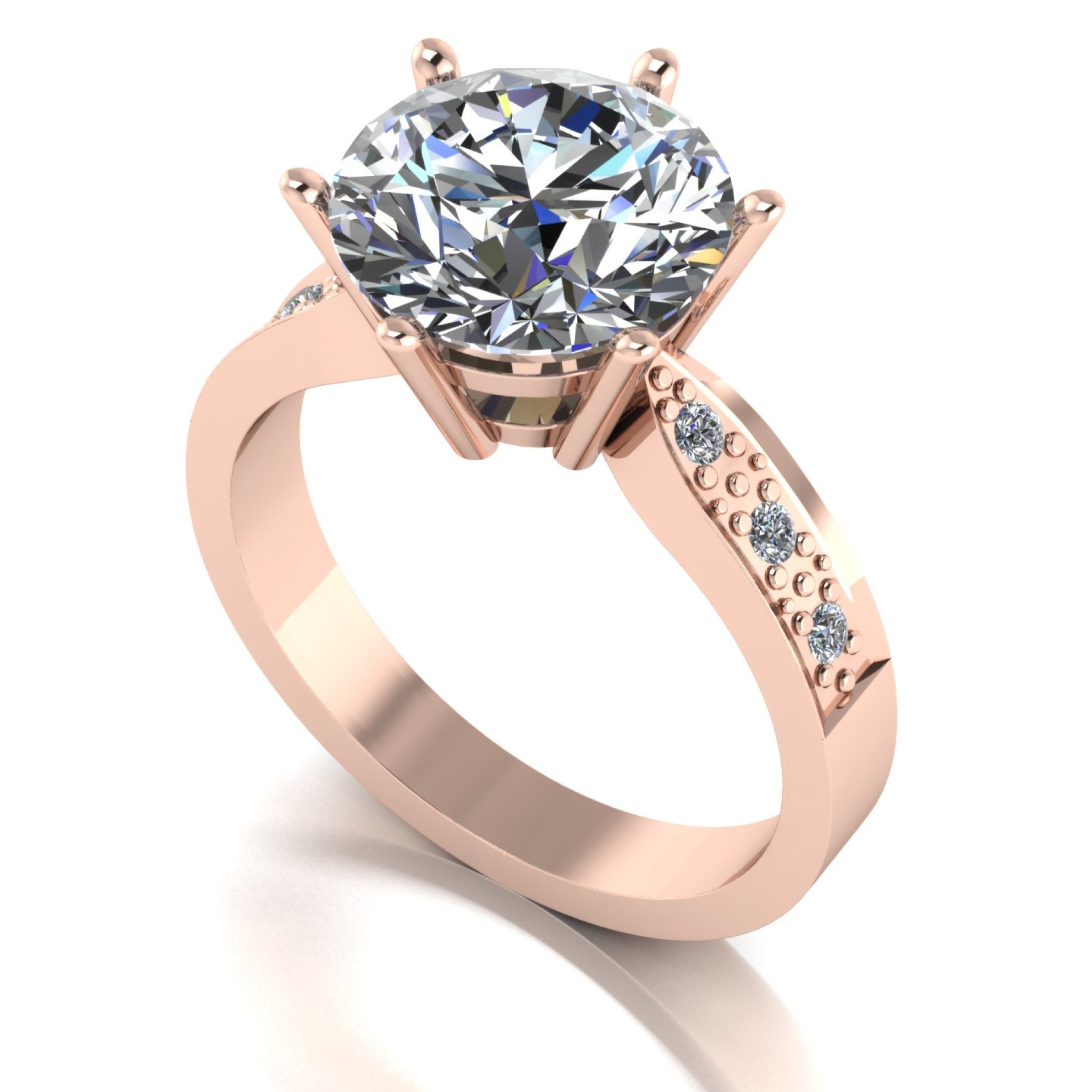 10mm Round Moissanite Solitaire Ring | Moissanite UK